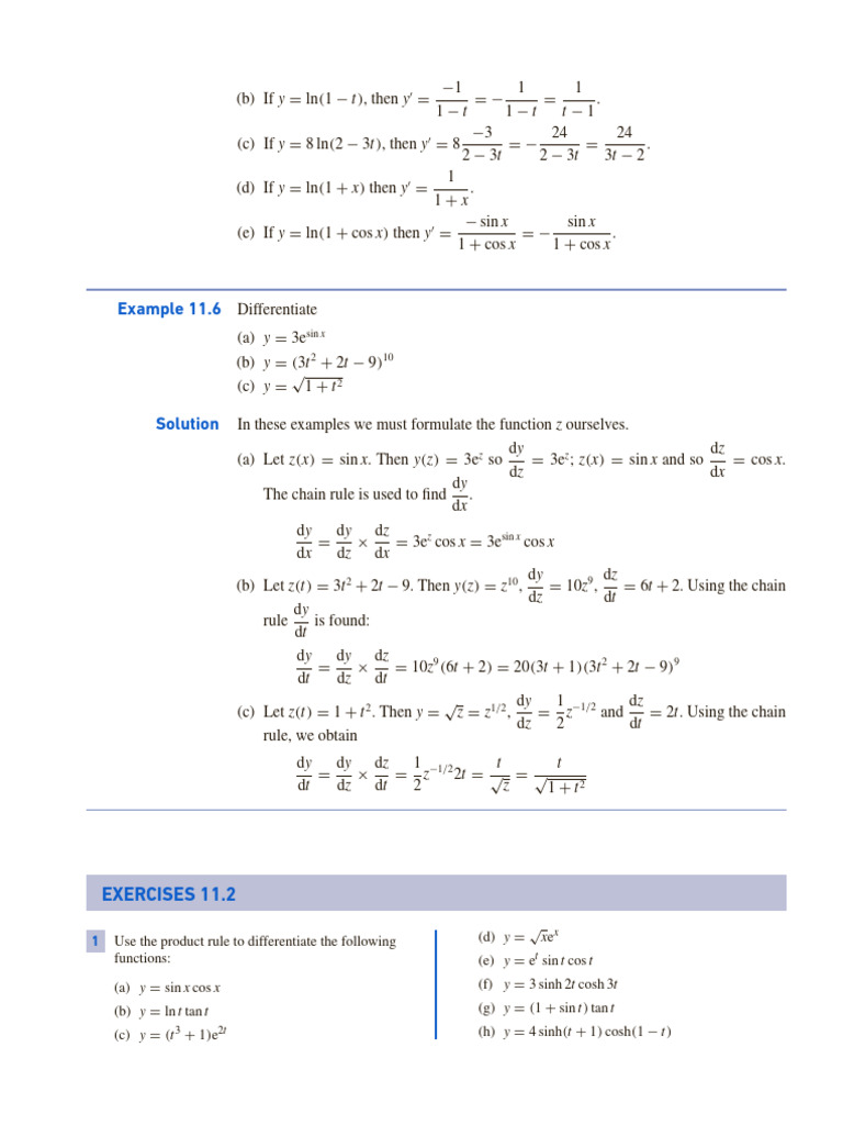 Revision Questions Differentiation | PDF | Derivative | Trigonometric ...
