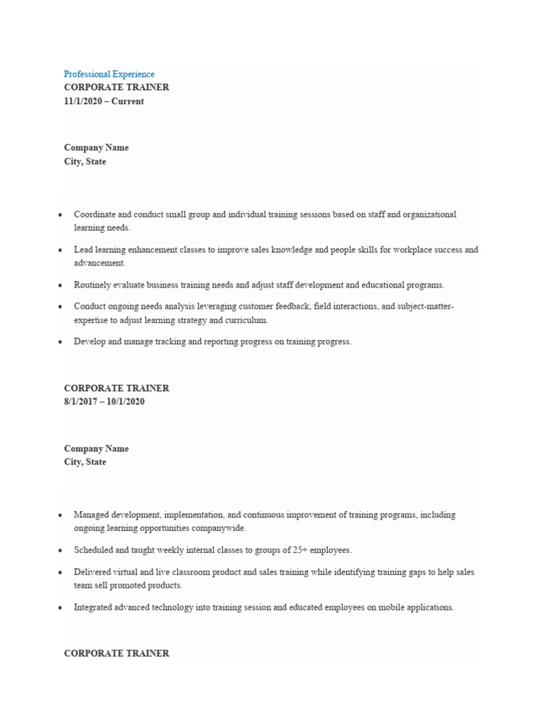 Trainer Profile | PDF