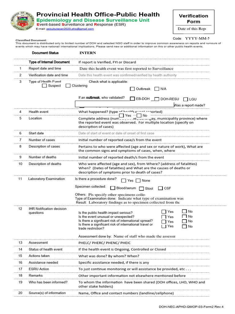 Esr Template | PDF | Diseases And Disorders | Clinical Medicine