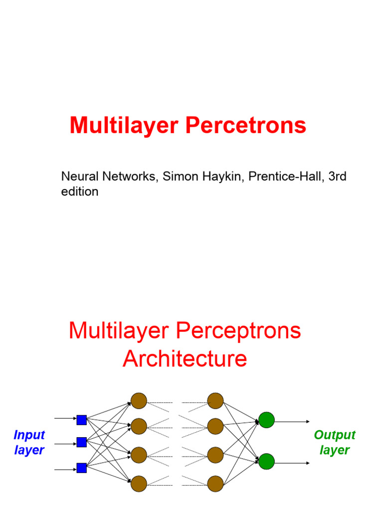 Multi Layer Perceptron Haykin | PDF | Learning | Theoretical Computer Science