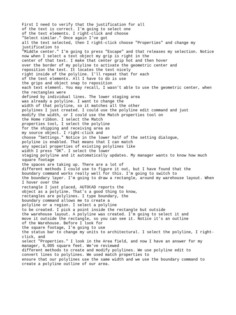 Aula 04 - Create and Work With Polylines Part 2 | PDF | Computing