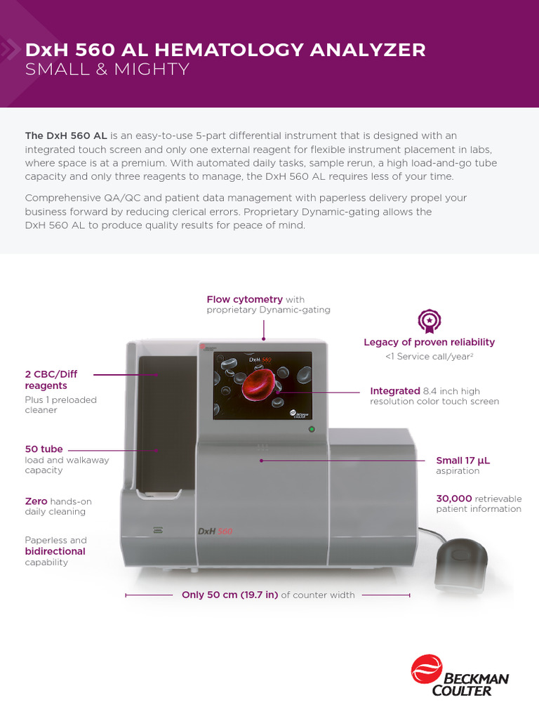 DXH 560 Data Sheet | PDF | Physical Sciences | Biotechnology
