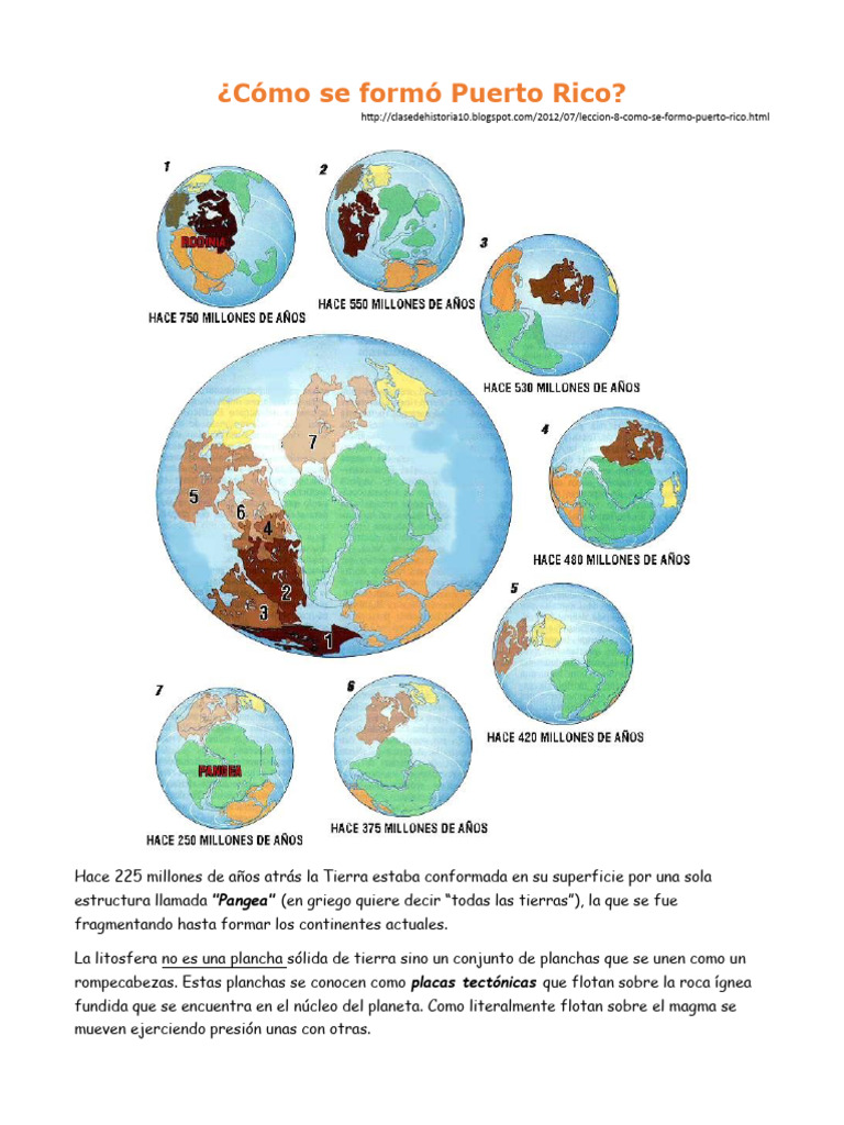 Cómo Se Formó Puerto Rico | PDF | Placas tectónicas | Temblores