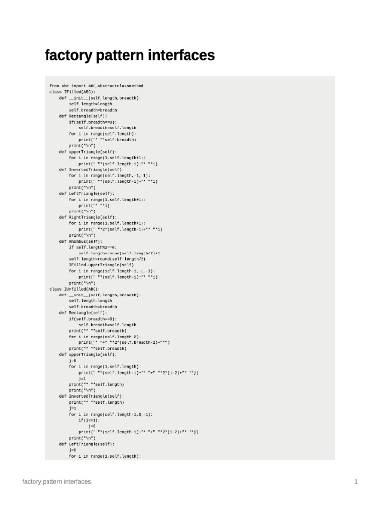 Factory Pattern | PDF