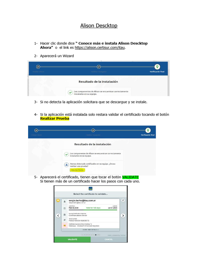 Alison Descktop | PDF