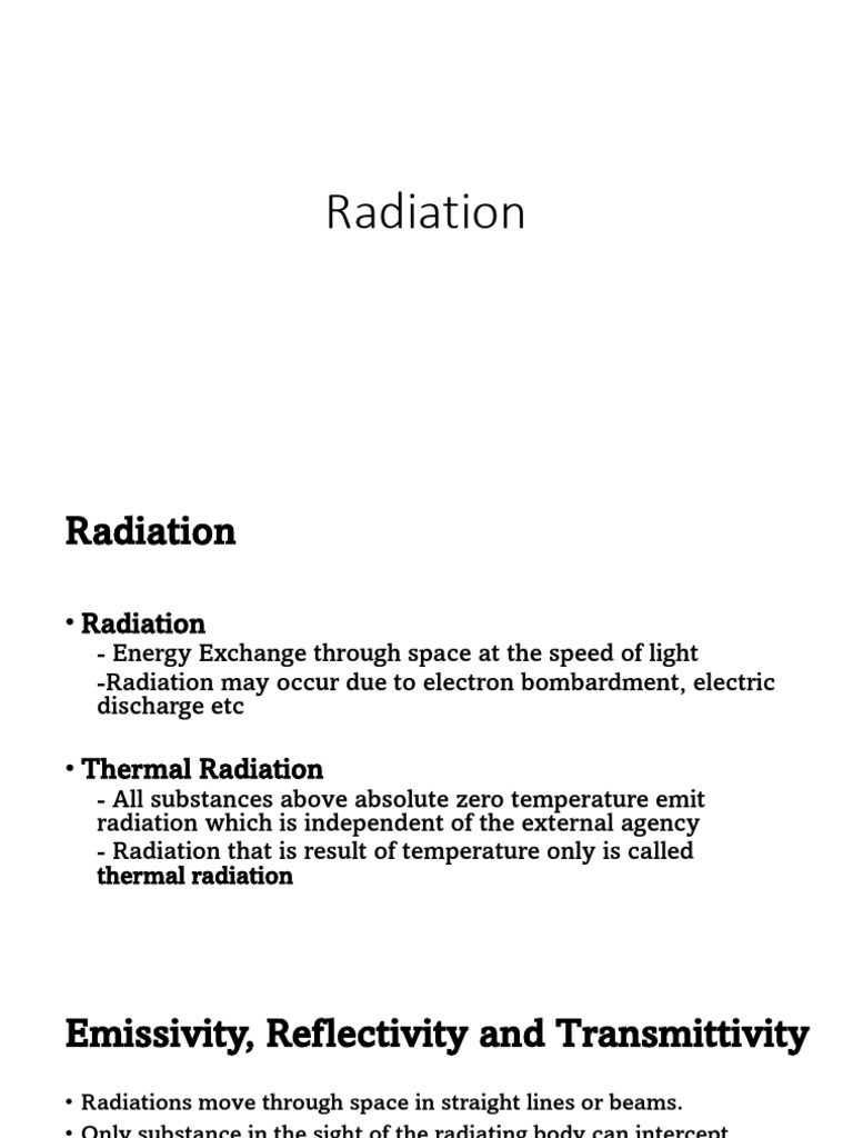 Radiation | PDF | Electromagnetic Radiation | Emission Spectrum