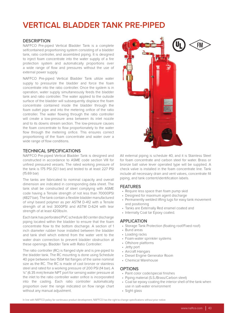 Naffco Foam System | PDF | Pipe (Fluid Conveyance) | Valve
