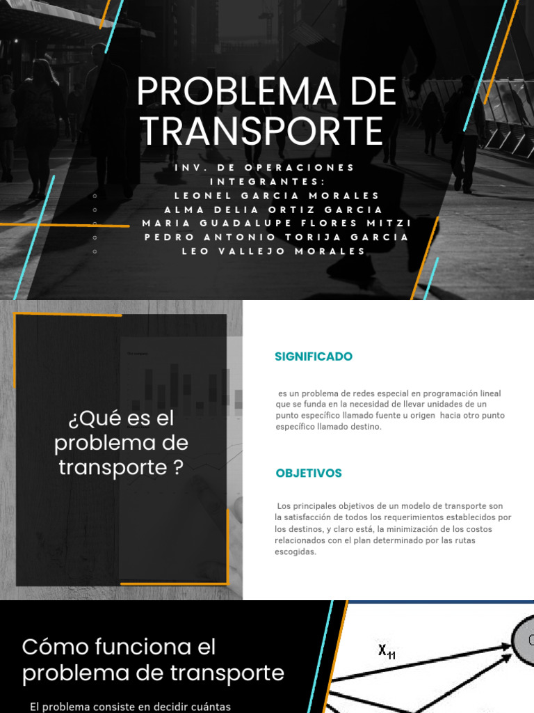 Presentación Problema De Transporte Pdf Transporte Business