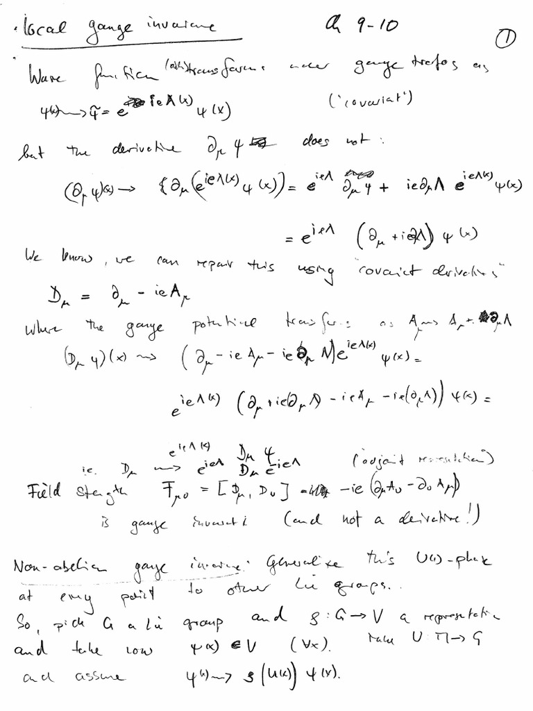 Local Gauge Invariance | PDF Local Gauge Invariance | PDF