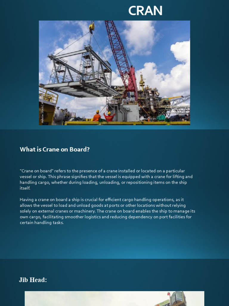 Shipboard Crane Components Explained | PDF | Crane (Machine) | Rope