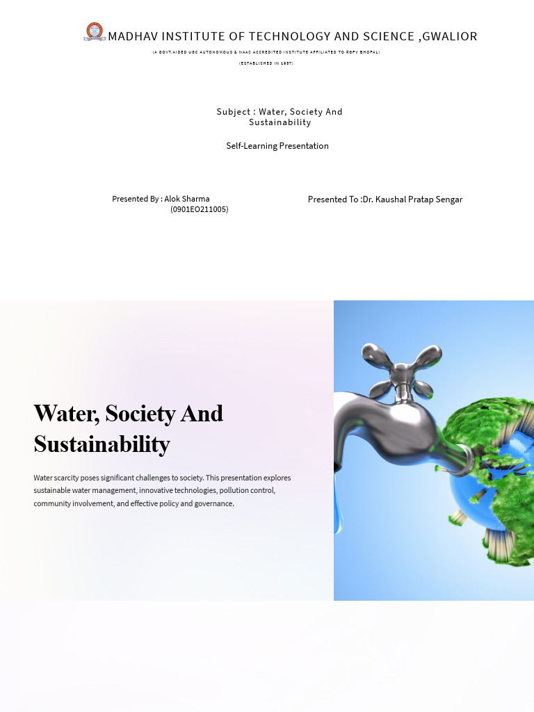 Water Society and Sustainability | PDF | Water Resources | Water