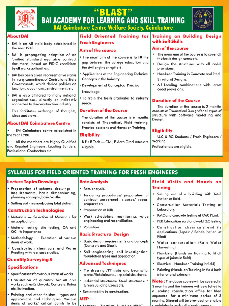 BAI Academy Skill Training | PDF