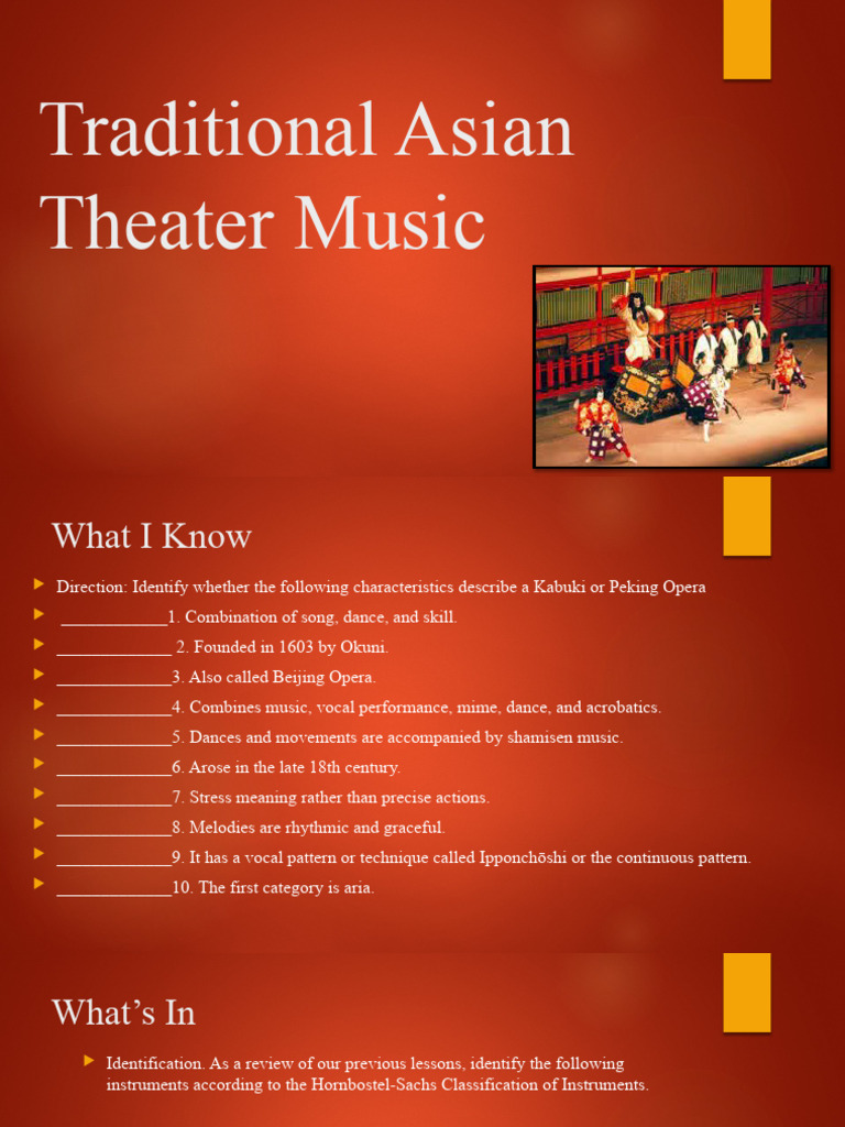 Traditional Asian Theater Music Overview | PDF | Musical Instruments ...