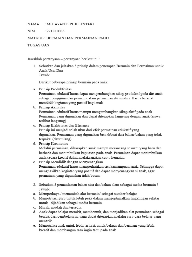 Tugas Uas Bu Farida | PDF
