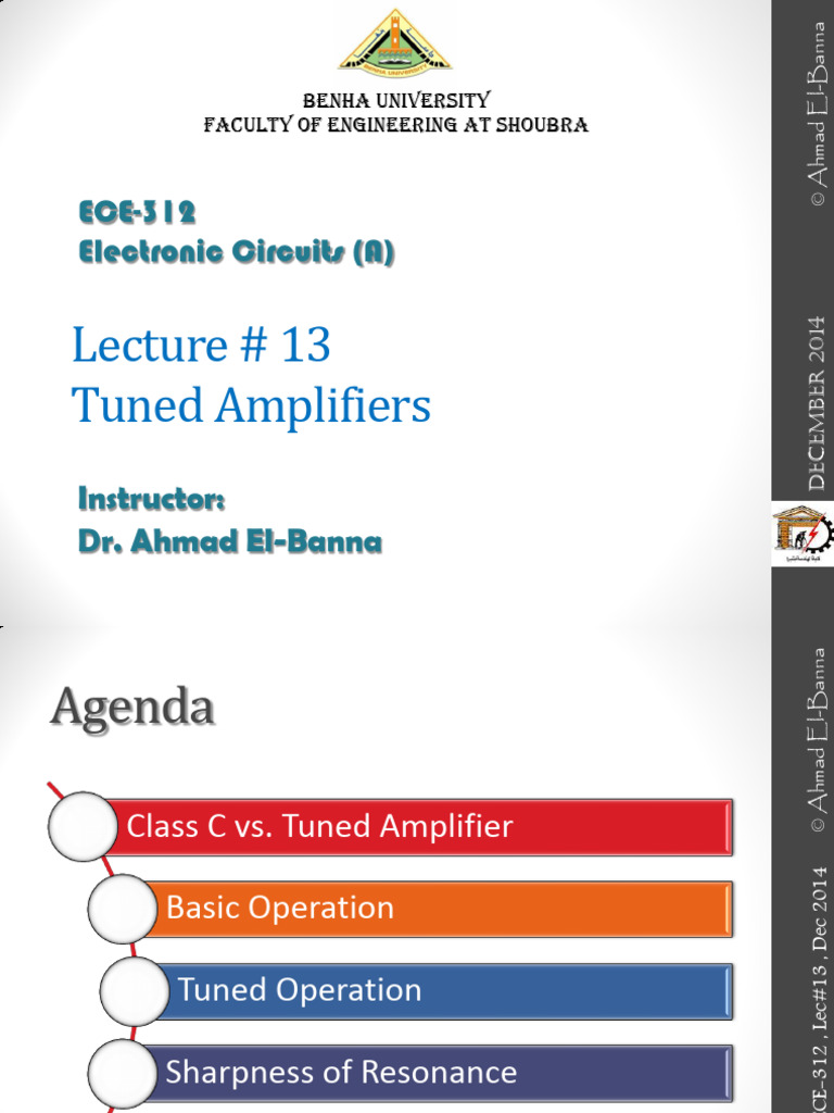 Tuned Amplifiers | PDF | Amplifier | Resonance
