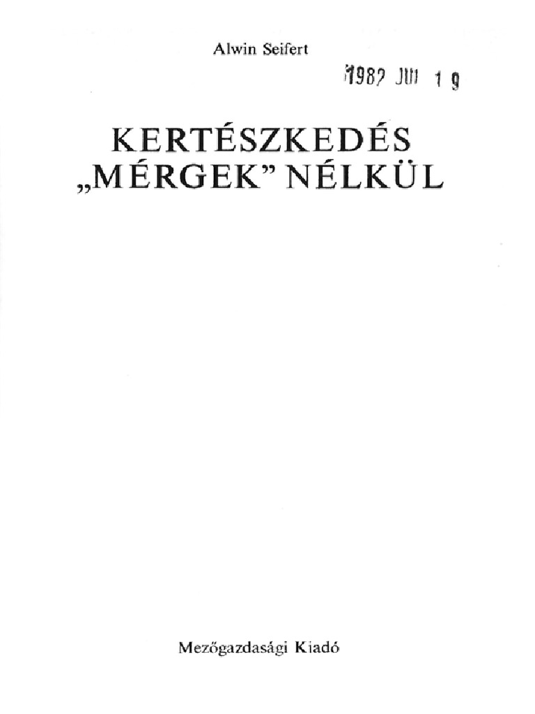 Kerteszkedes - Mergek - Nelkul - Alwin Seifert | PDF