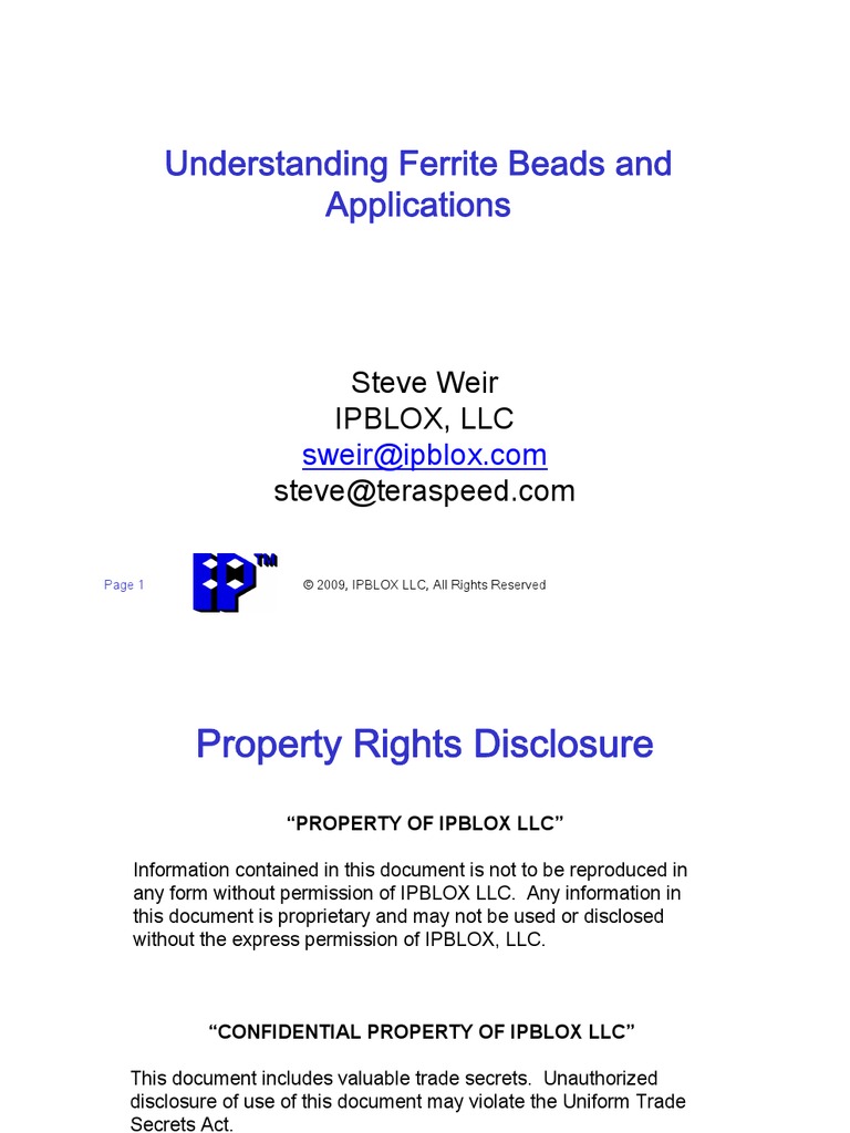 Understanding Ferrite Beads and Applications | PDF | Inductor | Capacitor