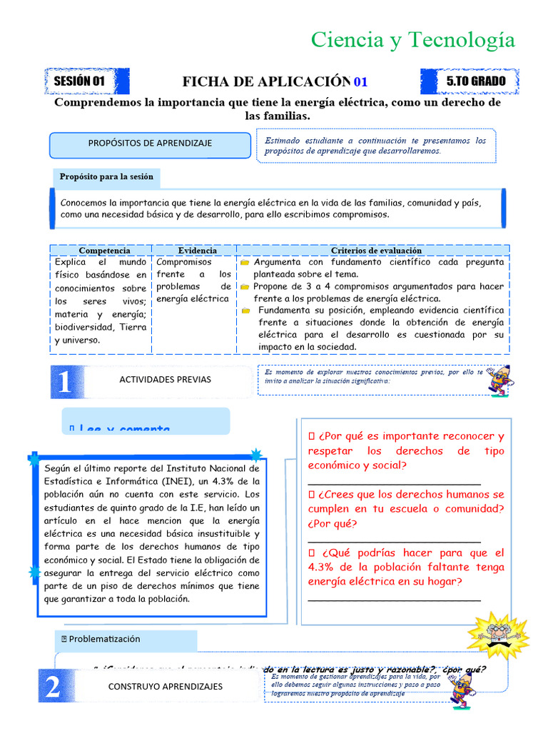 5° - Ficha - de - Aplicación Sesión1 Sem.1 Exp.8 Cyt | Descargar gratis PDF | Gases de efecto ...