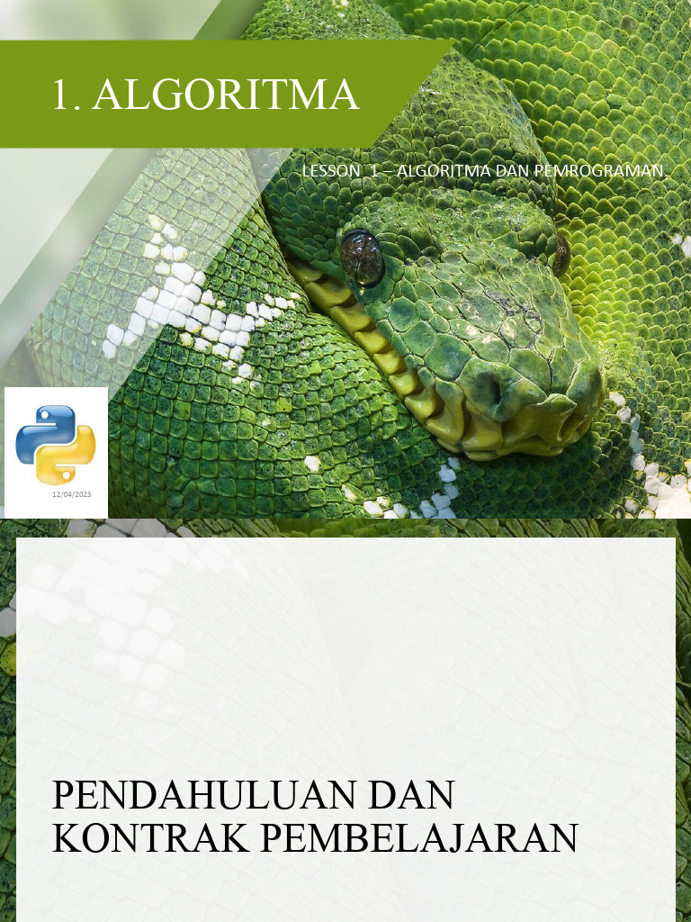 Kuliah 1 Alprog - Algoritma Dan Dasar Python | PDF