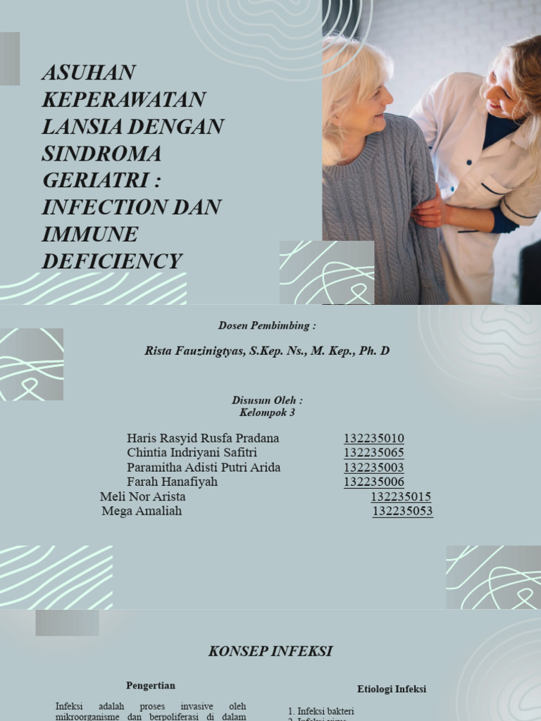 SGD Gerontik Kelompok 3 - Infection Dan Immunodeficiency | PDF