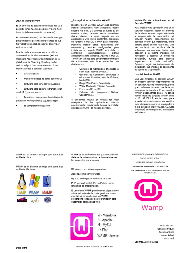 Wamp | PDF | Redes | Internet y web