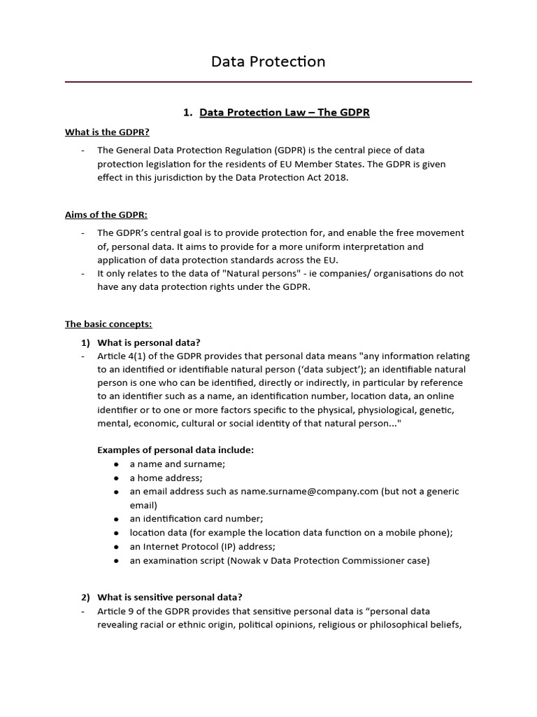 Data Protection | PDF | Damages | Http Cookie