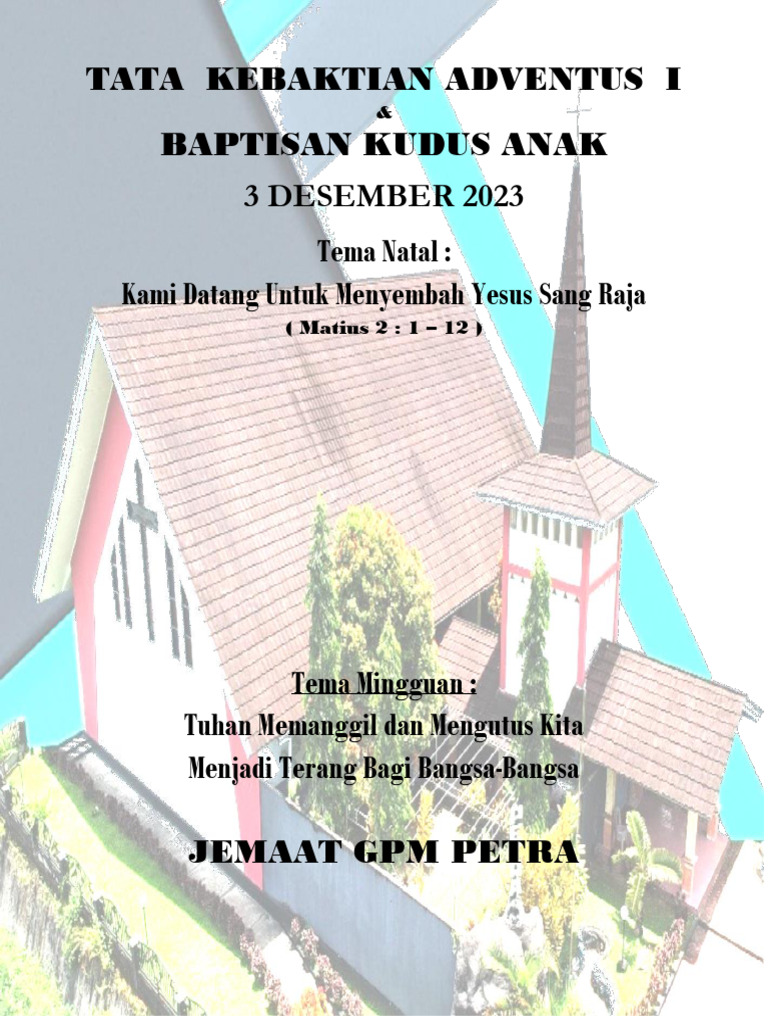 Tata Kebaktian Adventus I Dan Baptisan 2023 | PDF