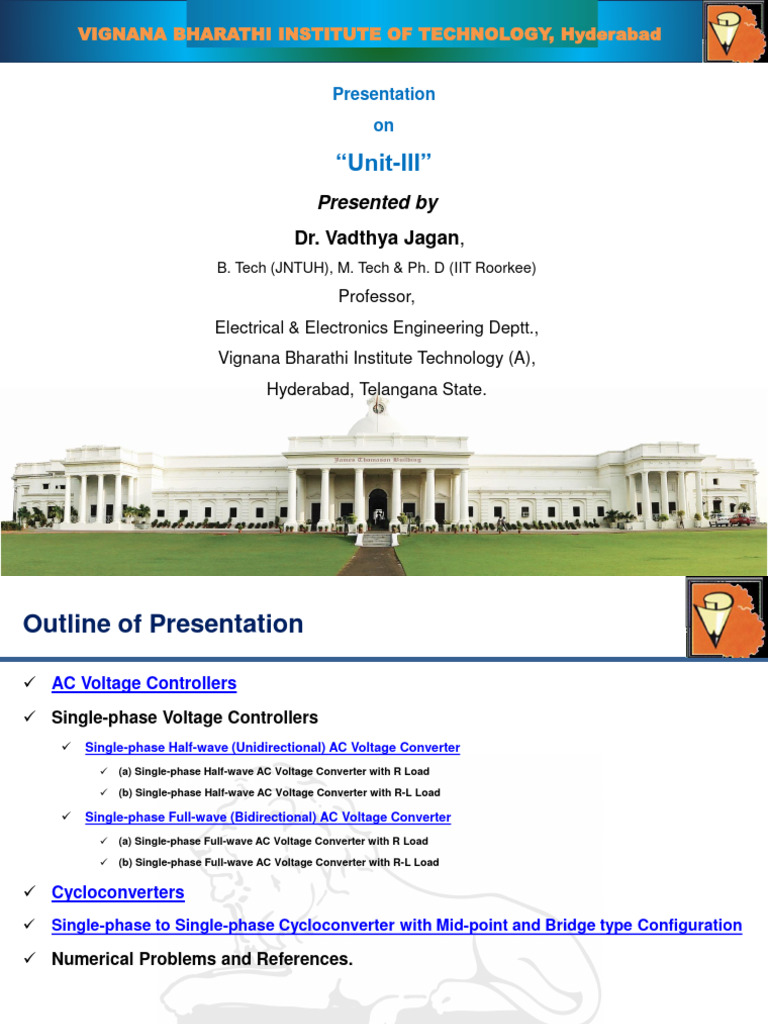Final Ppt On Ac Ac Converters Unit 3 1 Download Free Pdf