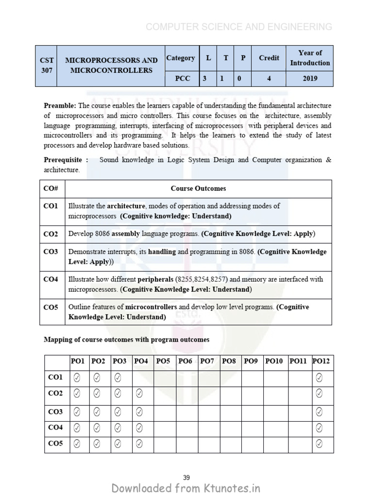 MICROPROCESSORS-Ktunotes in | PDF | Microcontroller | Programming