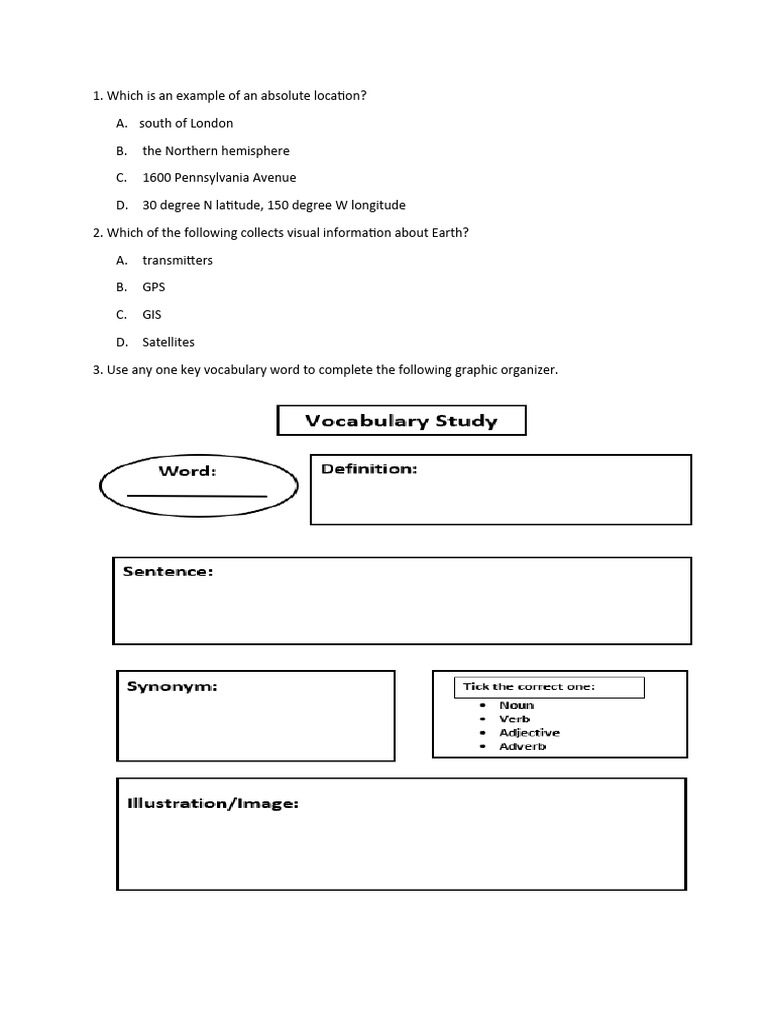 Week 1 Day 2 Worksheet | PDF | Map | Cartography