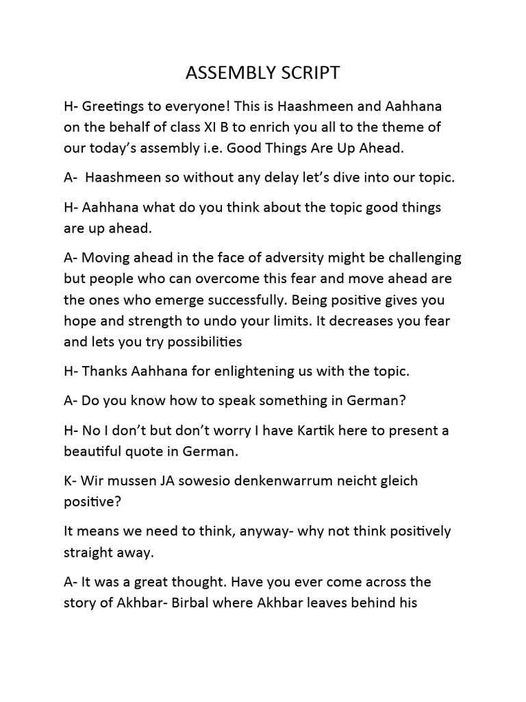 Assembly Script | PDF