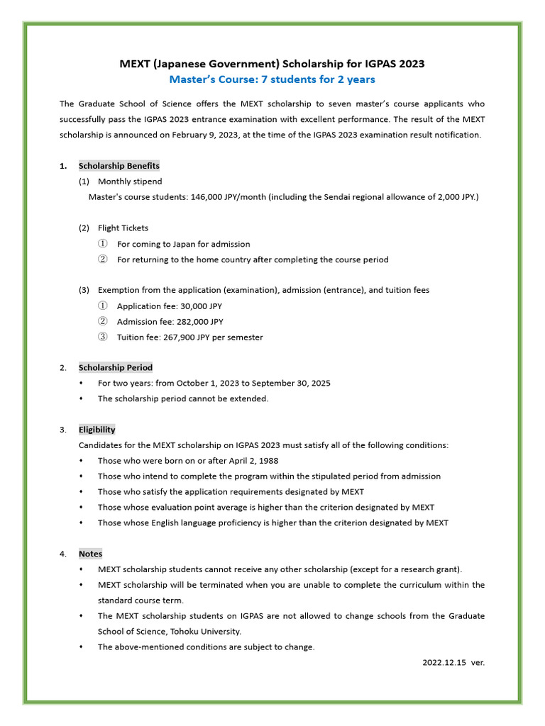 Igpas2023 Mext 2 | PDF