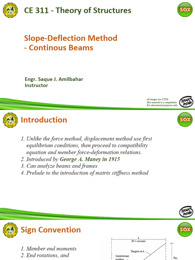 21 Slope-DeflectionMethod Continuous Beams | PDF | Beam (Structure ...