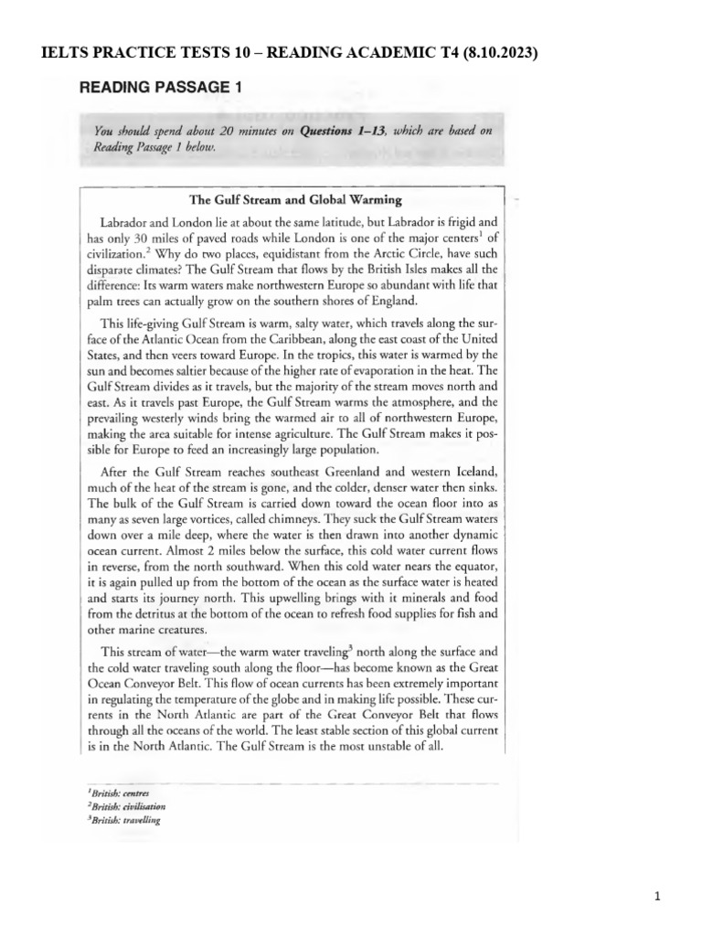 IELTS Academic Reading Test 10 | PDF