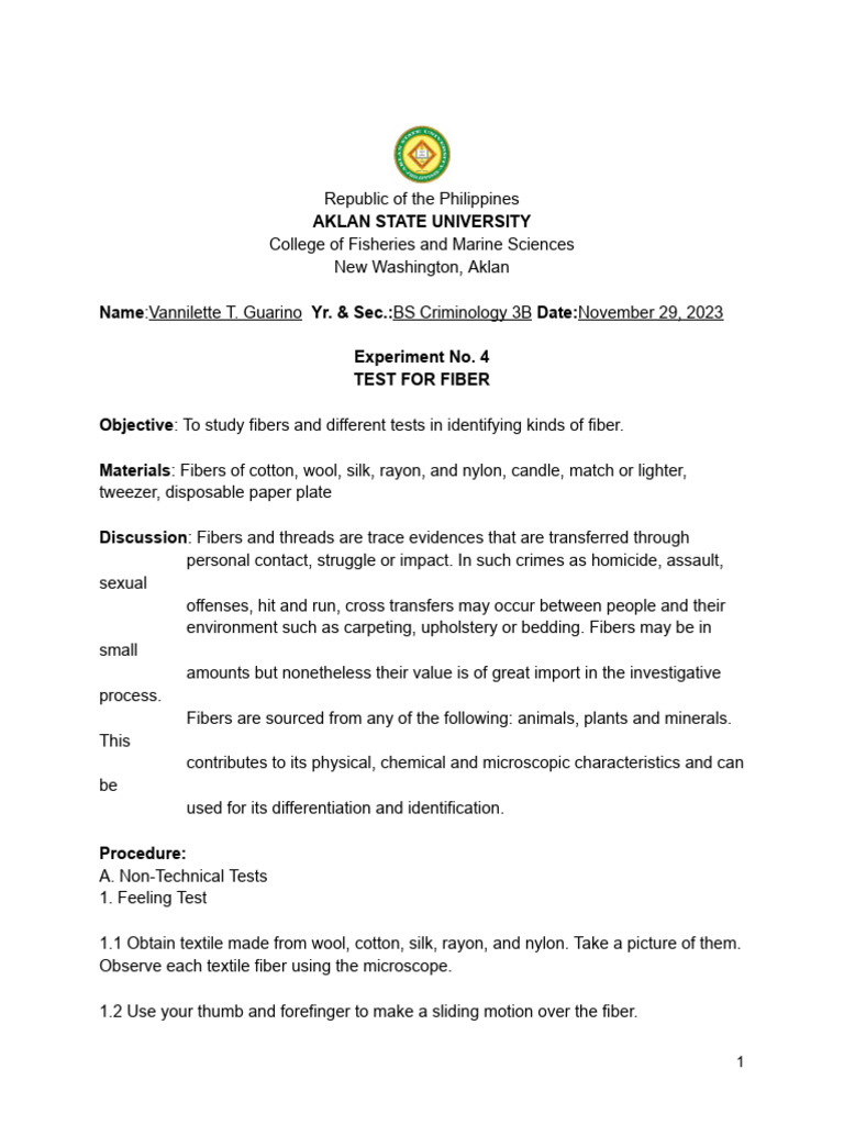 Forensic Experiment 4 and 5 | PDF | Silt | Natural Materials