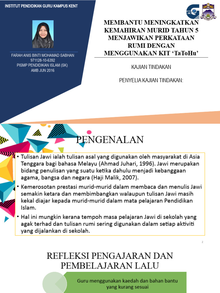 Contoh Power Point Kajian Tindakan Farah | PDF