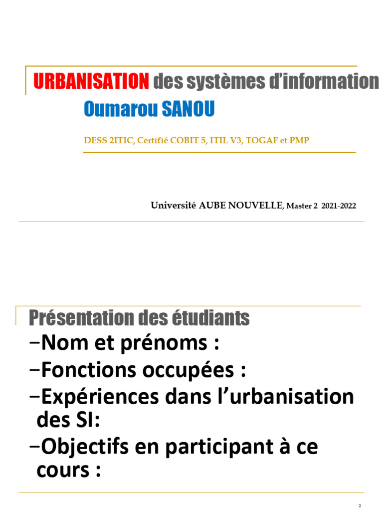 Comprendre l'urbanisation des SI | PDF | Système d'information ...