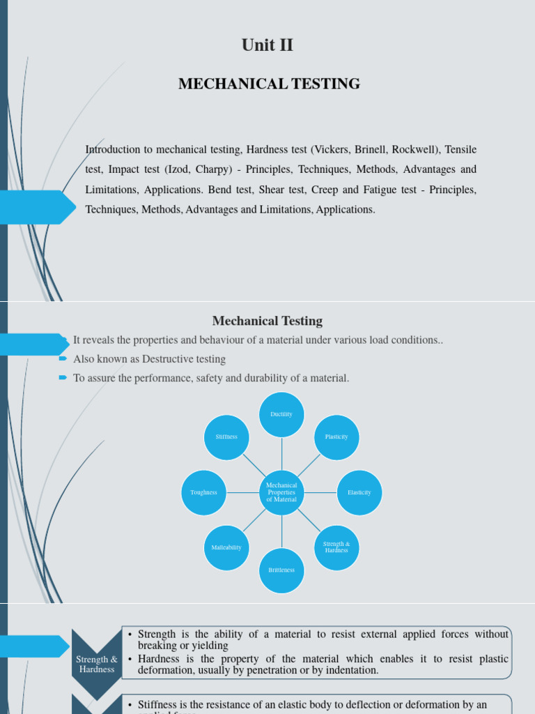 TOM Unit II | Download Free PDF | Fracture | Hardness