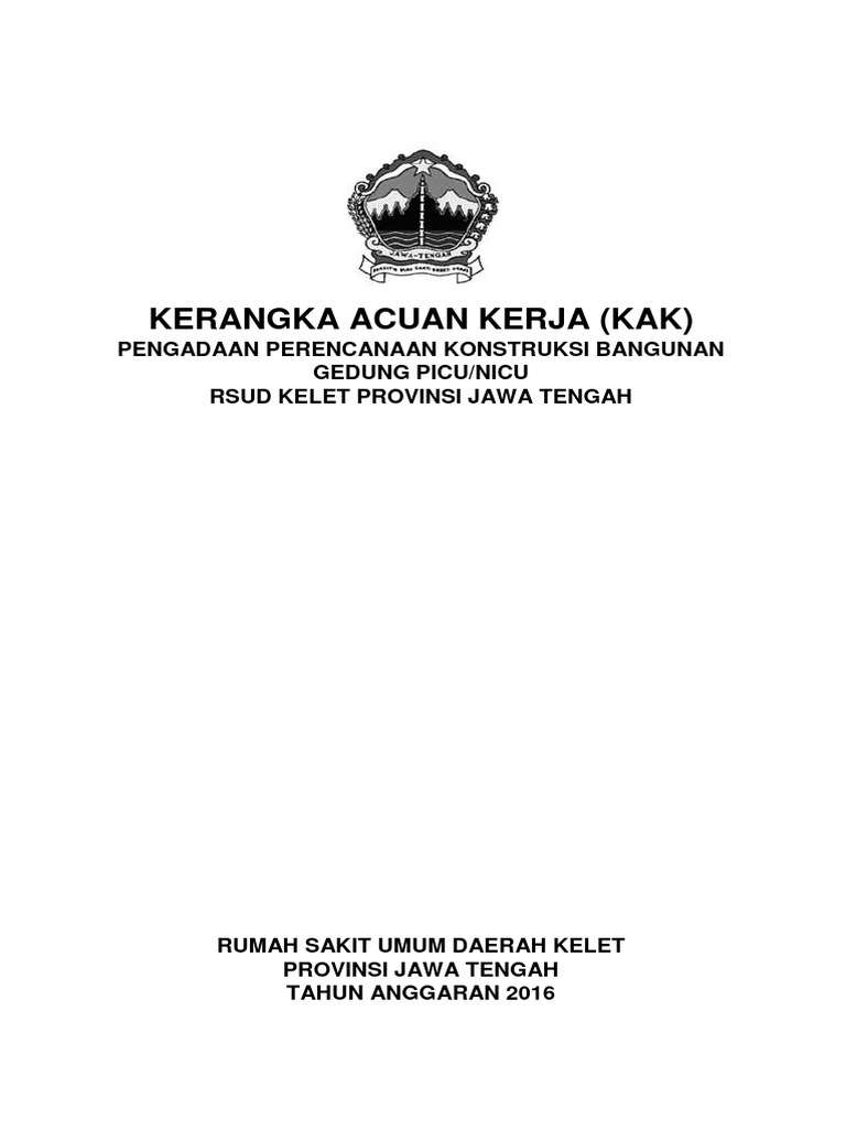 Dokumen - Tips - Kerangka Acuan Kerja Kak Pelayanan Dan Gedung Perawatan Pasien Yang Sesuai ...