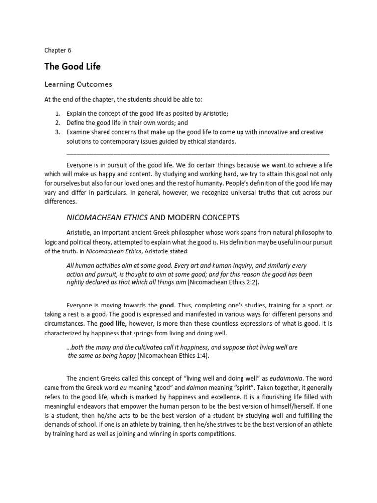 The Good Life | PDF | Happiness | Psychology