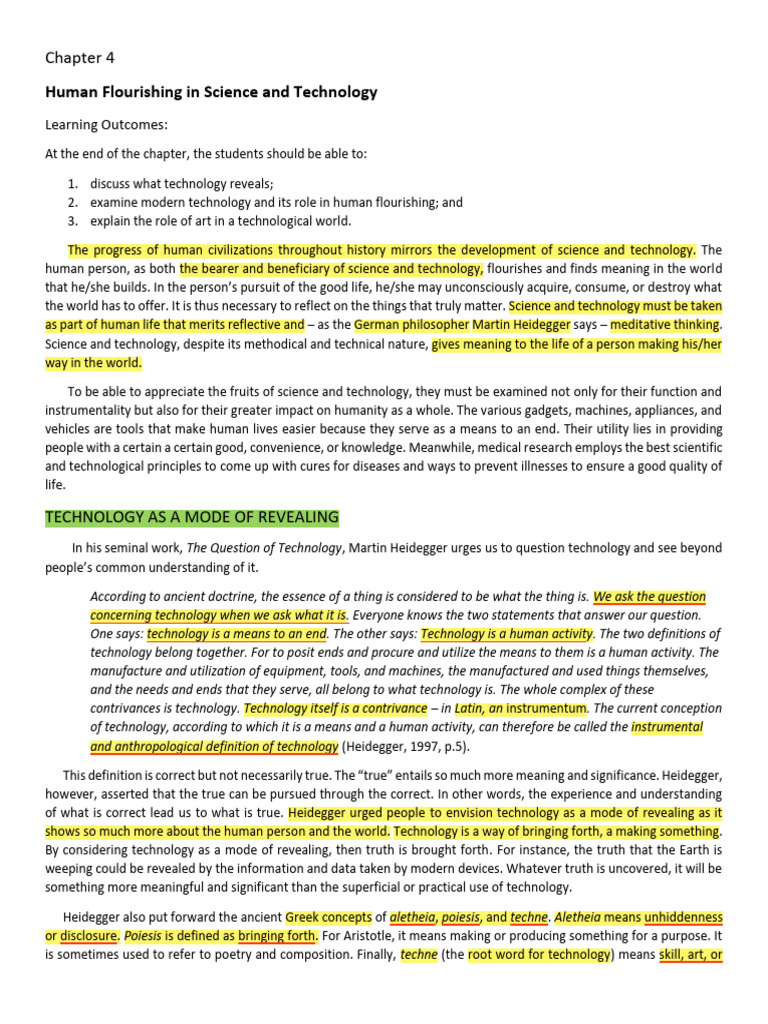 Human Flourishing in Science and Technology | PDF | Thought | Truth