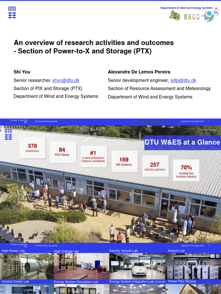 Hydrogen-Related R&D - DTU Wind - Nov 2023 | PDF | Renewable Energy ...