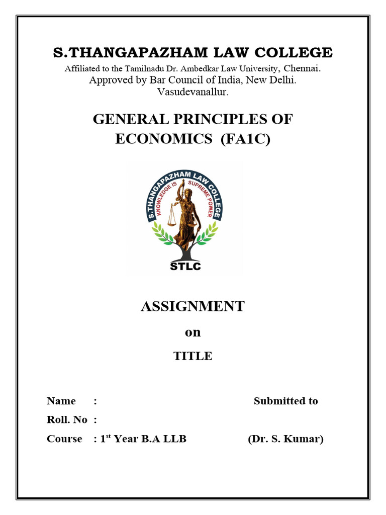Assignment Front Page | PDF