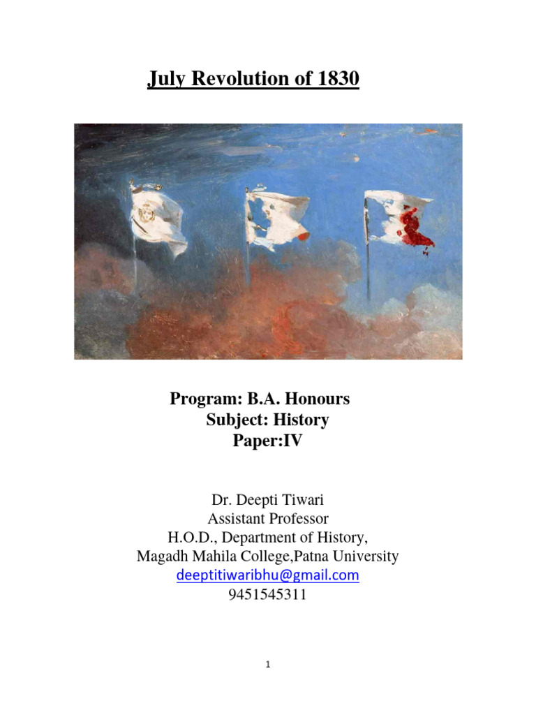 The Revolution of 1830 | PDF | House Of Bourbon | Government