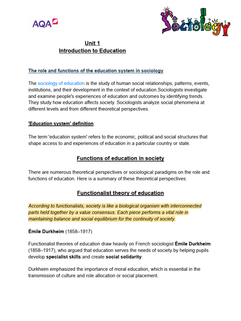 Introduction To Education | PDF | Sociology | Patriarchy