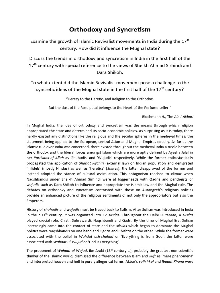 Orthodoxy and Syncretism | PDF | Sufism | Upanishads