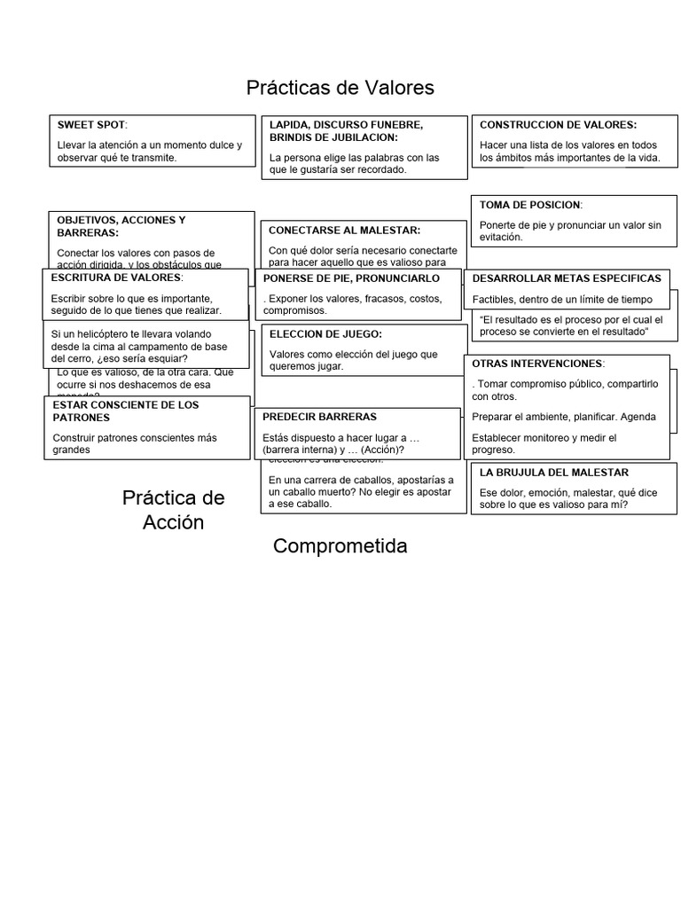 Handout Act Valores y Accion Comprometida 2023 | PDF