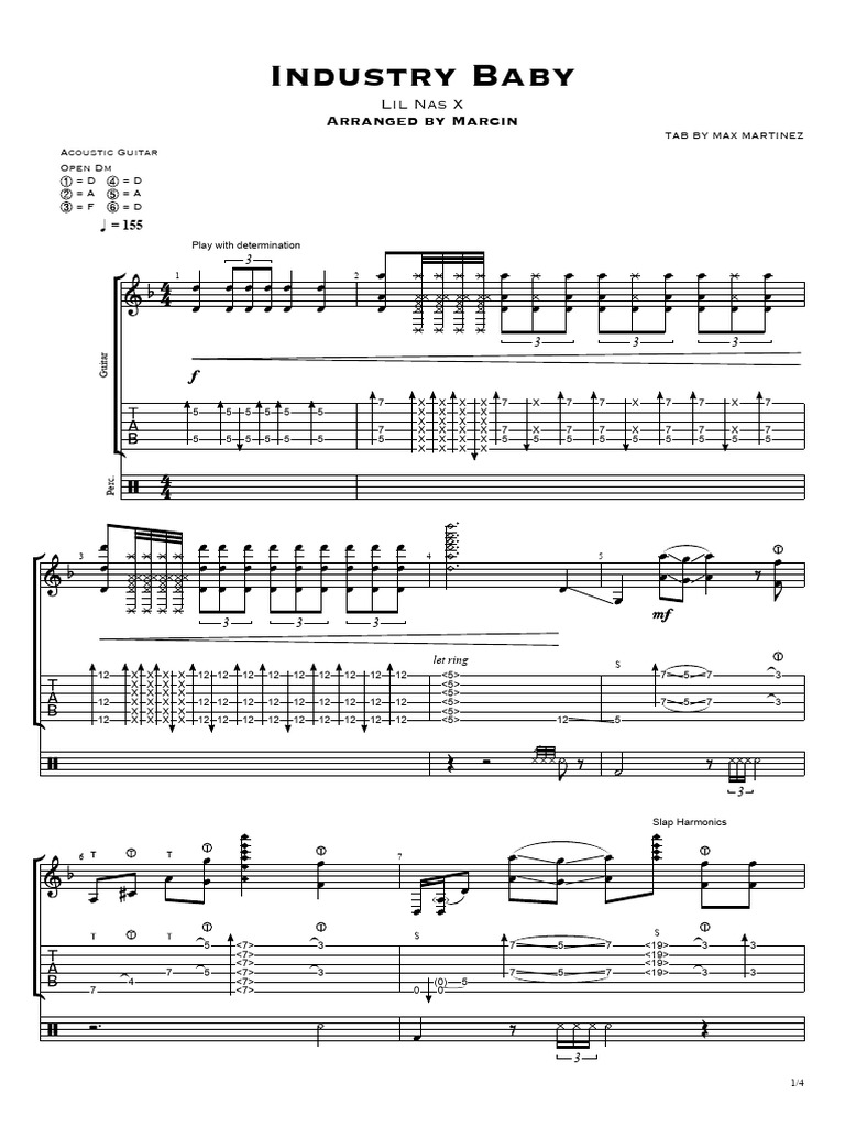 Industry Baby - Marcin (Max Martinez Tab) | PDF | Celtic Musical Instruments | Music Theory