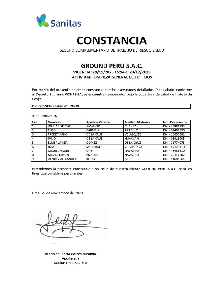 SCTR Ground Peru | PDF