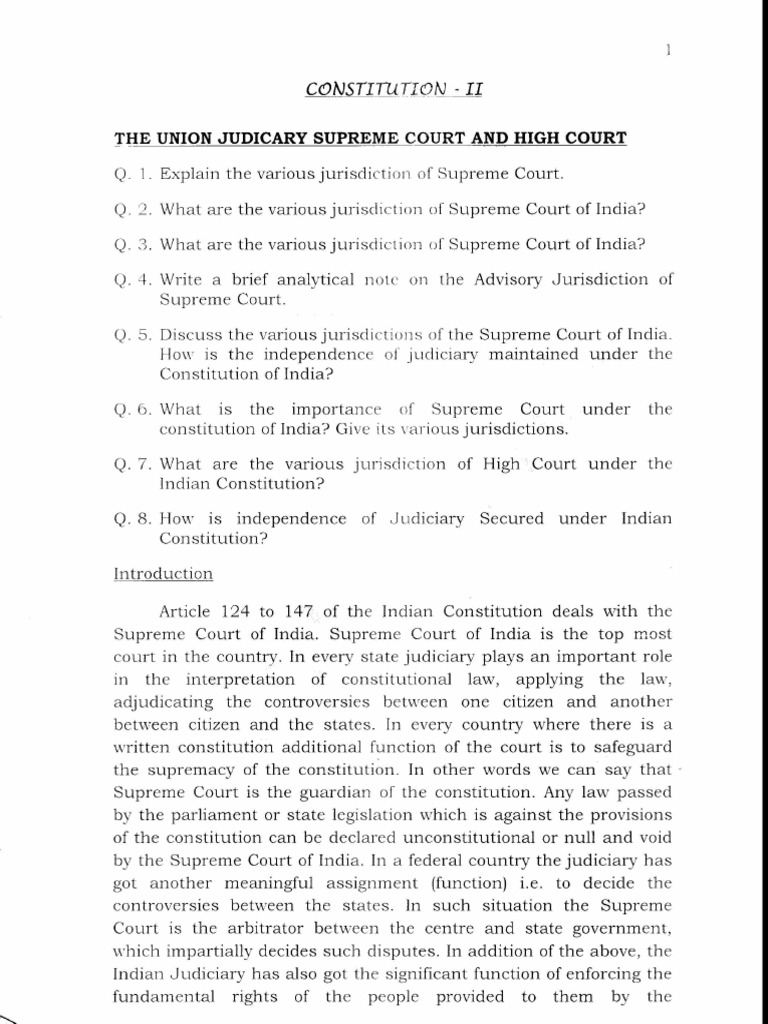 1 Constitution II (LLB S. Y. SEMESTER-III) | PDF